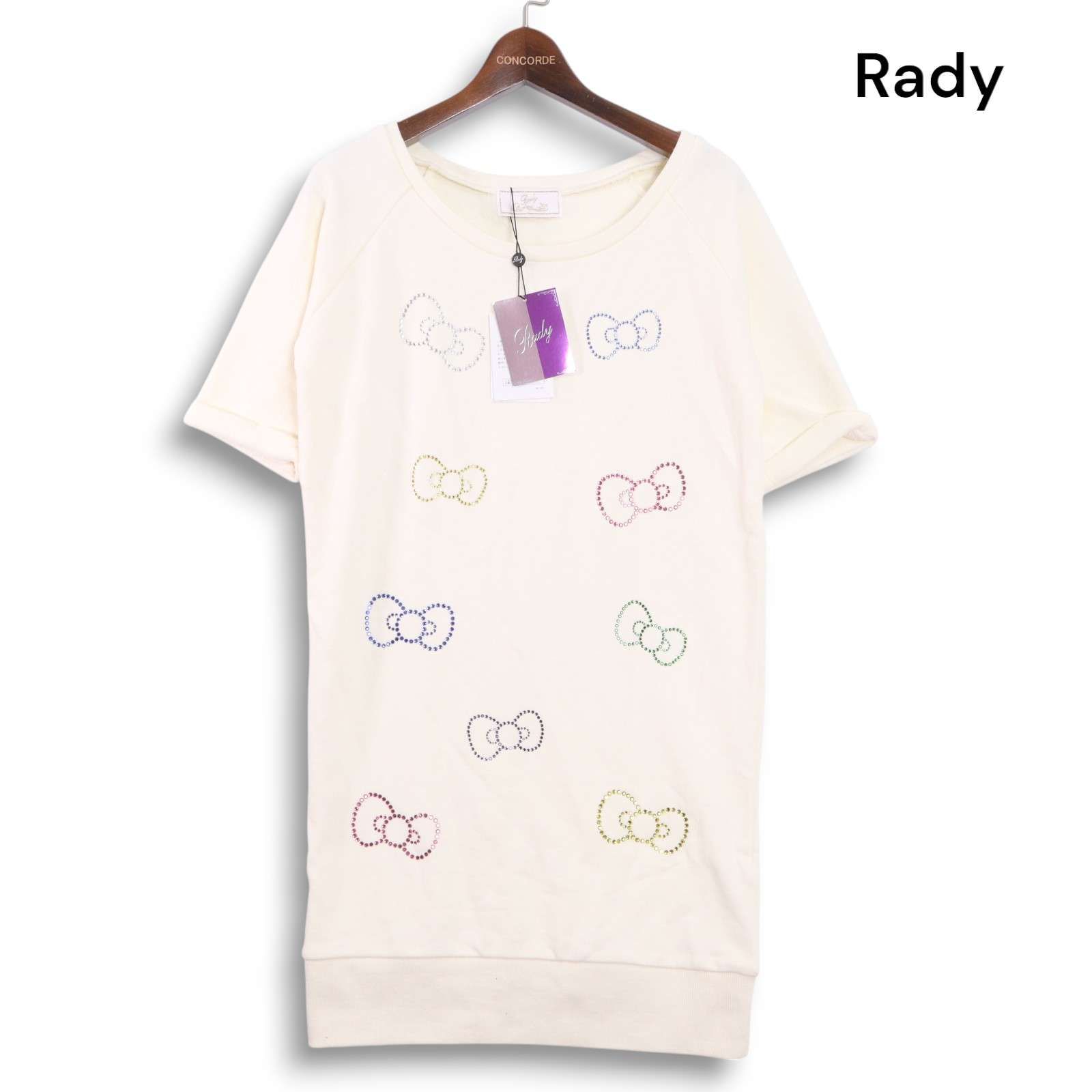 新品★ Rady × Hello Kitty レディ ハローキティ★ ラインストーン リボンモチーフ スウェット ワンピース Sz.F レディース - メルカリ