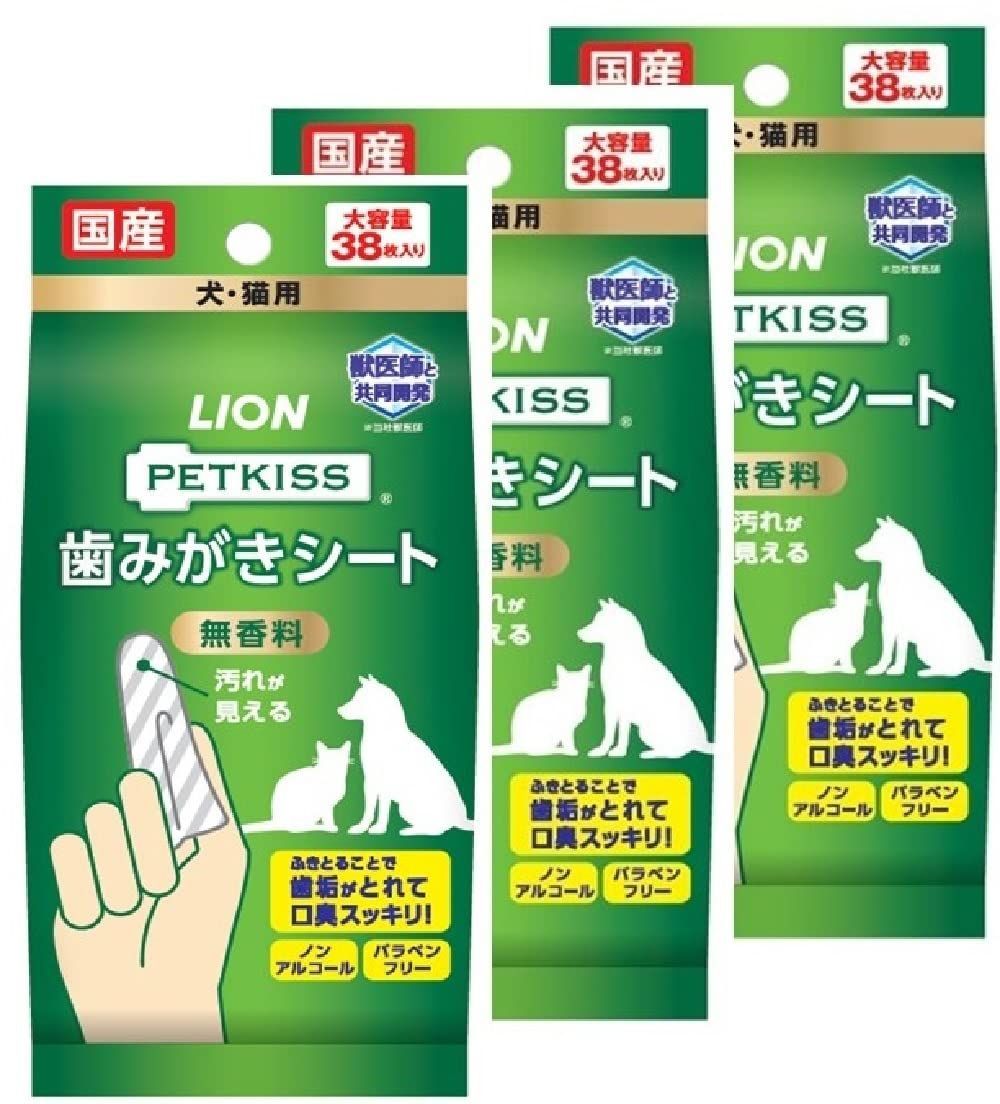 【在庫セール】ペットキッス(PETKISS) 歯みがきシート38枚×3P (LION) ライオン - メルカリ