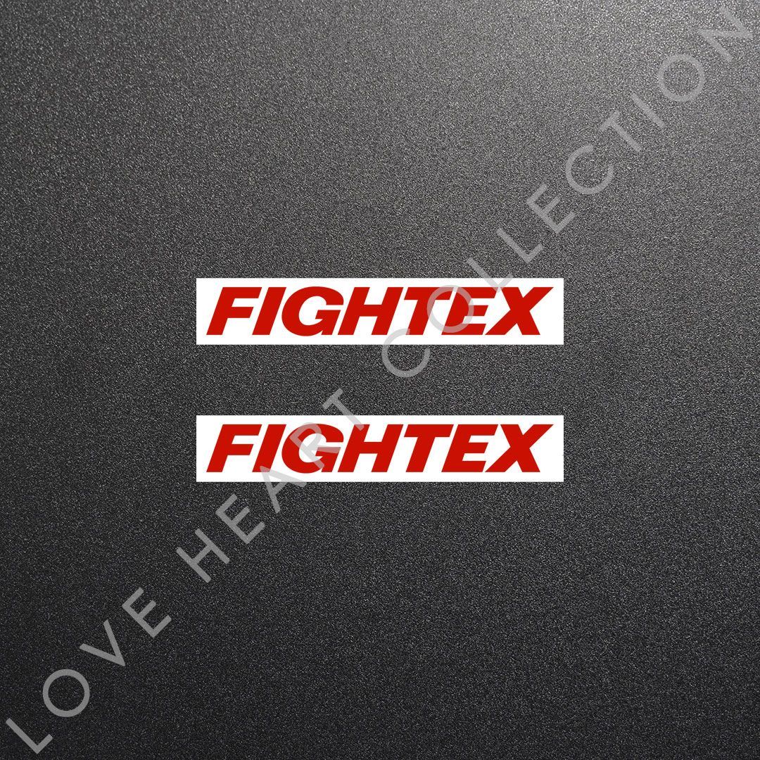 超高品質☆FIGHTEX ファイテックス カッティングステッカー レッド 2枚 縦16mm×横110mm ふぁいてっくす | ロゴ ...