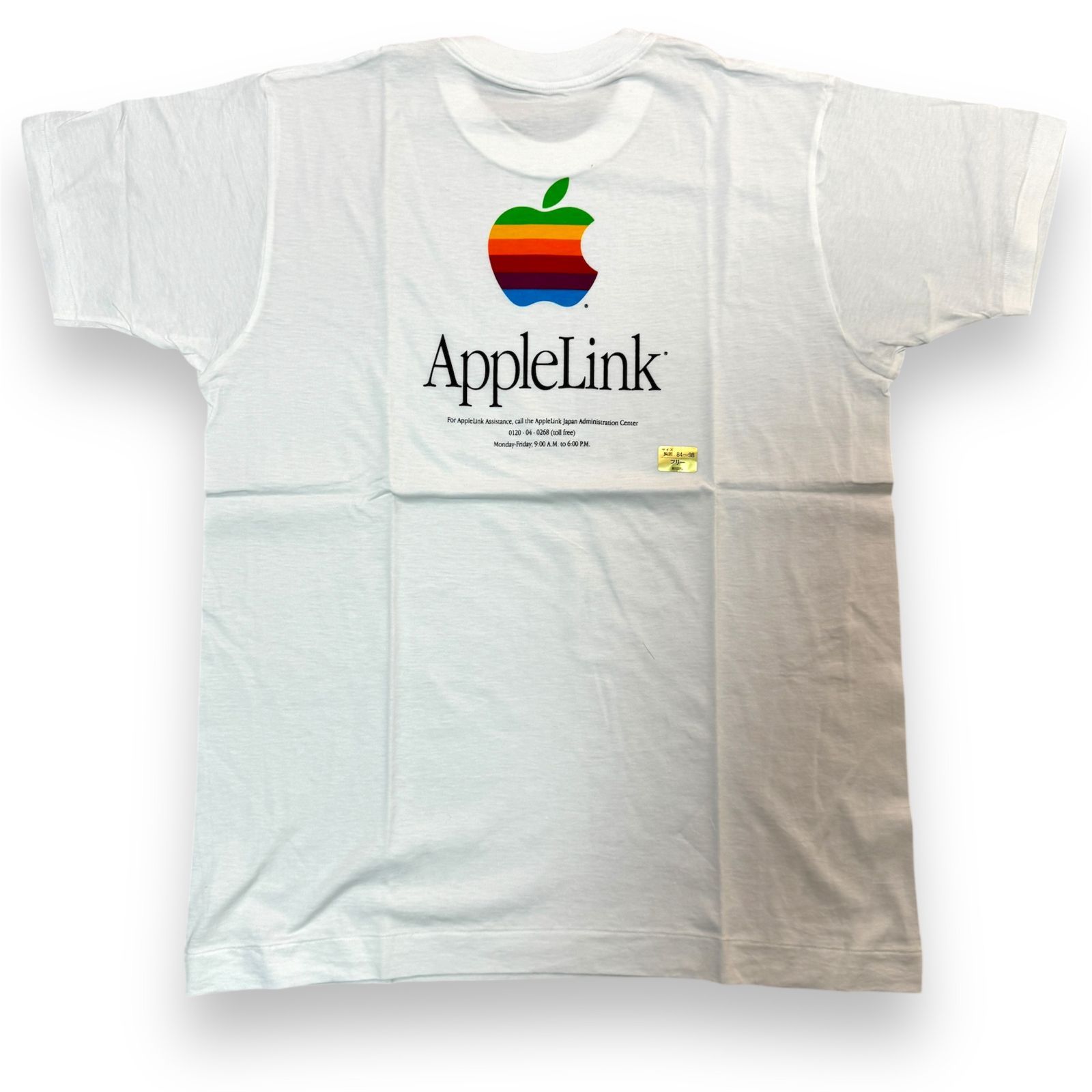 00s Y2K Vintage Apple T-shirt レインボーロゴ AppleLink デッドストック アップル IT企業Tシャツ ...