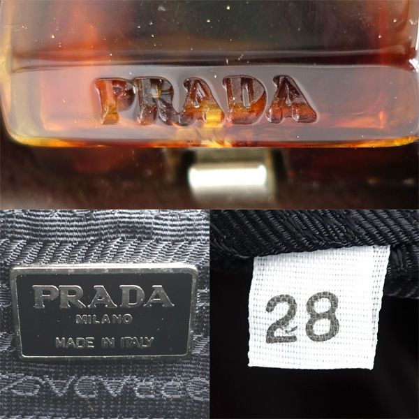 PRADA / プラダ □ハンドバッグ カーフ ブラウン バッグ プッシュ