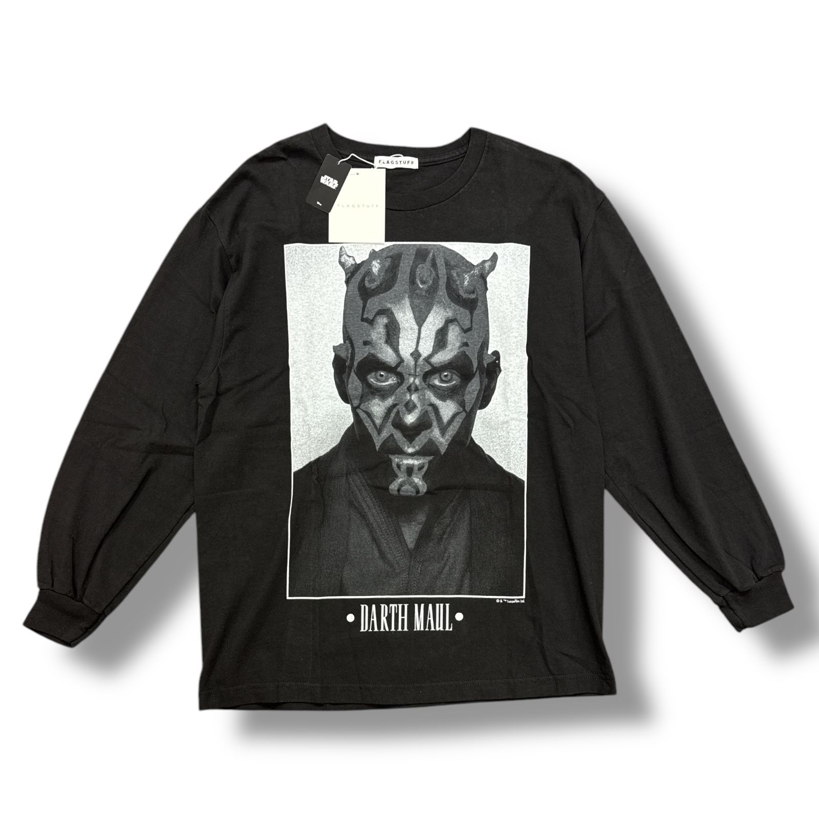 参考上代15400円 未使用品 FLAGSTUFF 24SS ×STAR WARS Darth Maul LS Tee ダースモール長袖Tシャツ カットソー フラグスタフ スターウォーズ ...