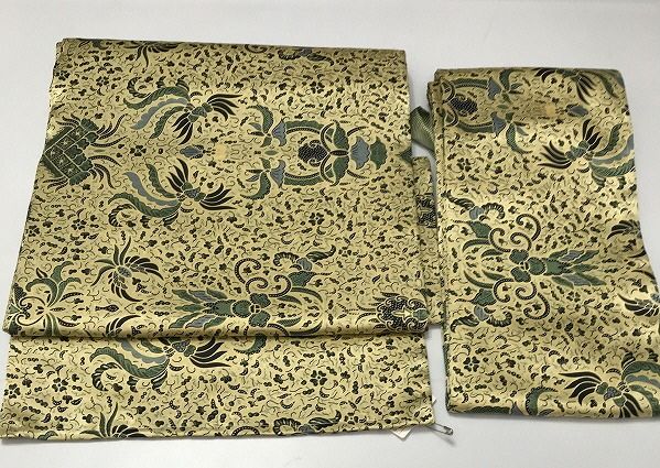 平和屋着物＊夏物 つけ帯 絽紬 絞り 手描き 海老 三越扱い 正絹 逸品