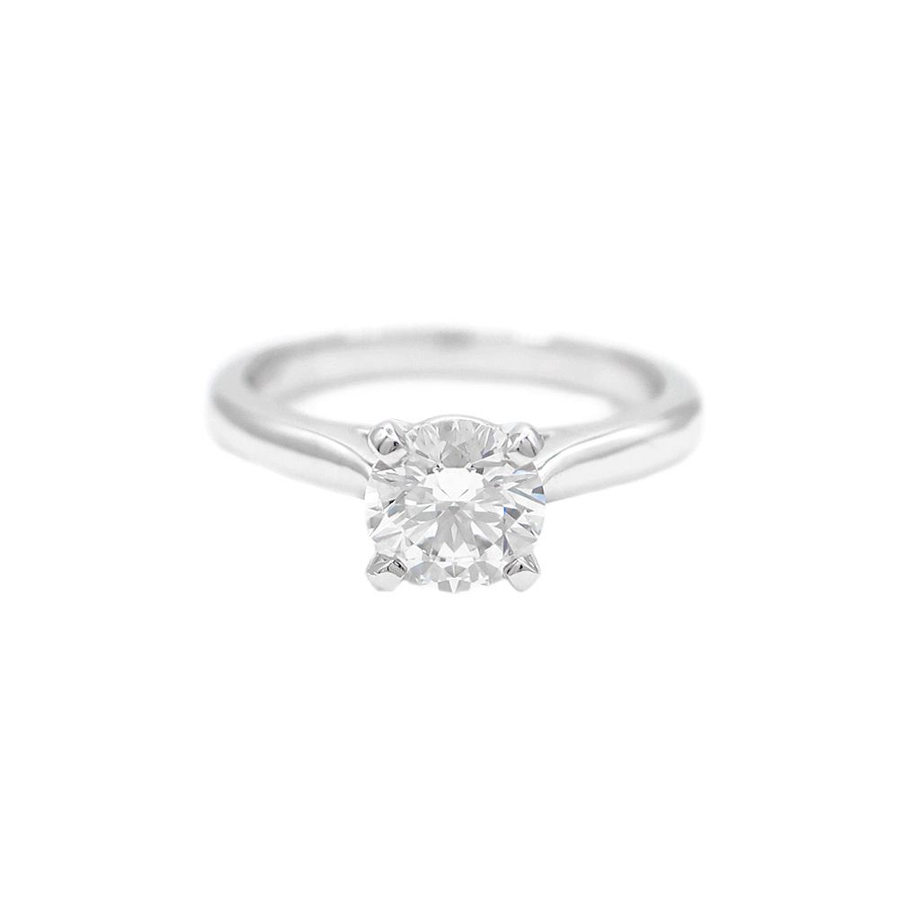 【IGI鑑定書付】ラボグロウン ダイヤモンド ソリティア リング 1.03ct D カラー VVS2 ラウンドブリリアンカット Au750 K18WG ホワイトゴールド 金無垢 指輪 一粒 ...