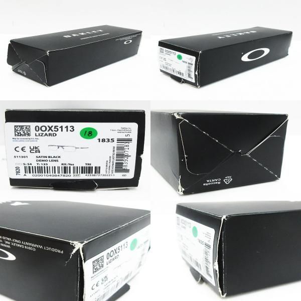 OAKLEY オークリー LIZARD メガネフレーム サテンブラック ケース 保管袋 元箱付き OX5113-0154 MF0001 ...