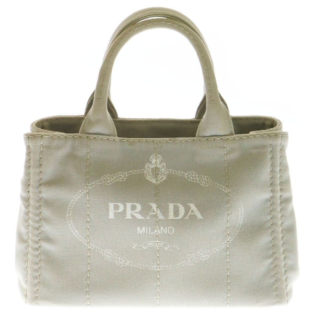 PRADA (プラダ) CANAPA カナパ キャンバス 2WAY ハンドバッグ ショルダーバッグ グレー レディース 1BG439 - メルカリ