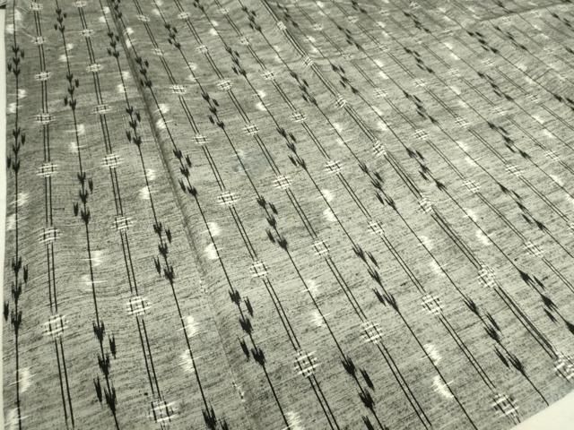 平和屋着物▽上質な紬 単衣 絣間道 正絹 逸品 DAAS0044az