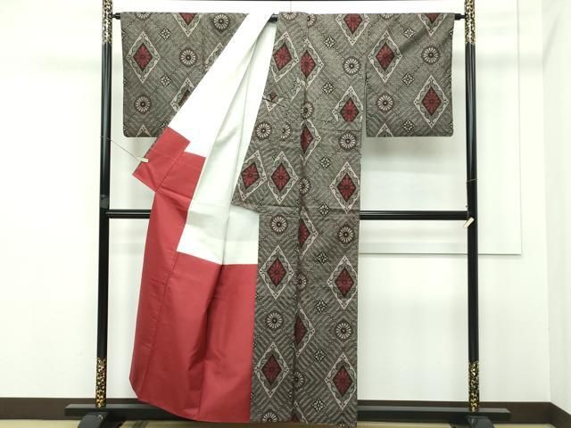 平和屋本店□希少 本場大島紬 龍郷絣 証紙付き 逸品 CZAA2396s5