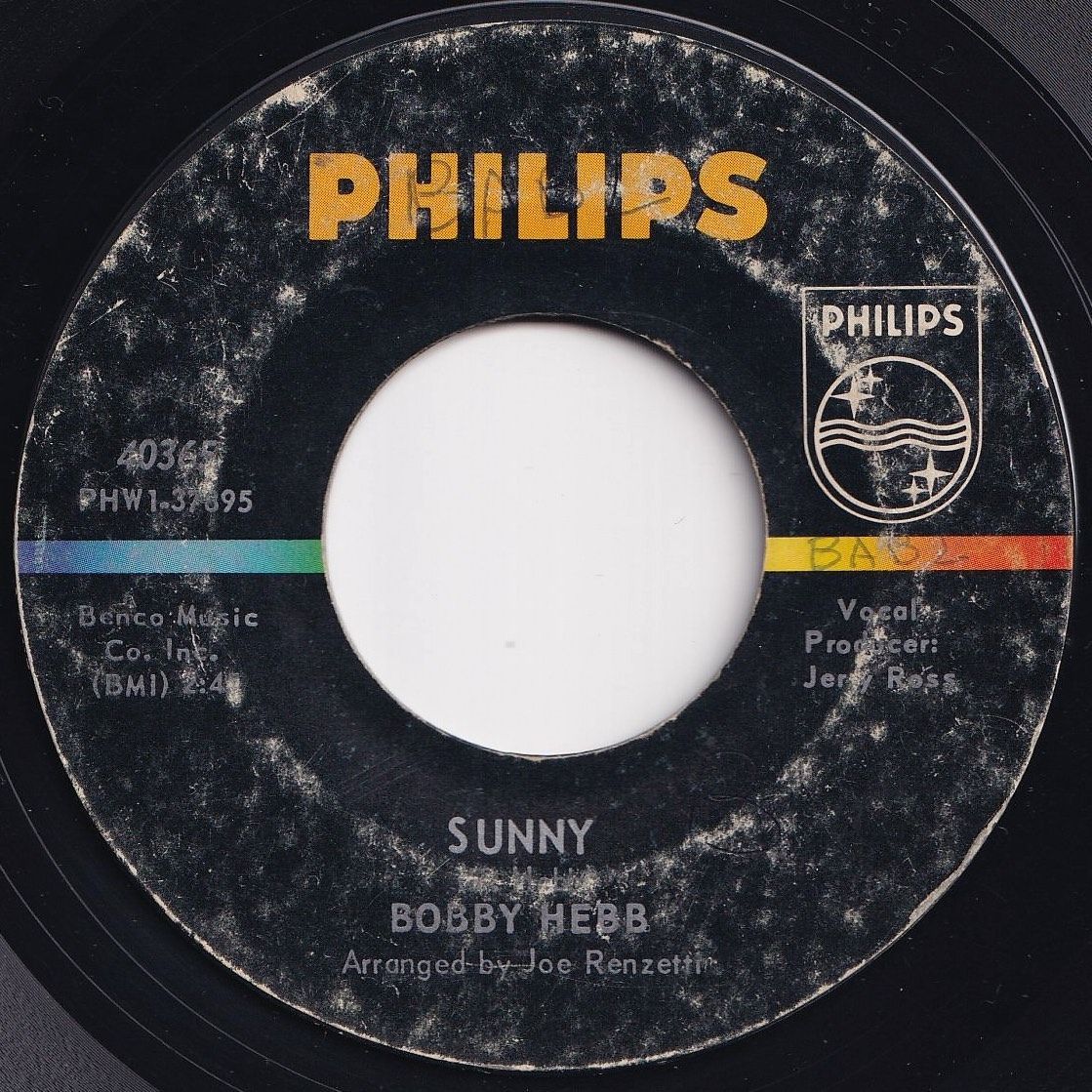 Bobby Hebb Sunny / Bread Philips US 40365 203129 SOUL ソウル レコード 7インチ 45 ...