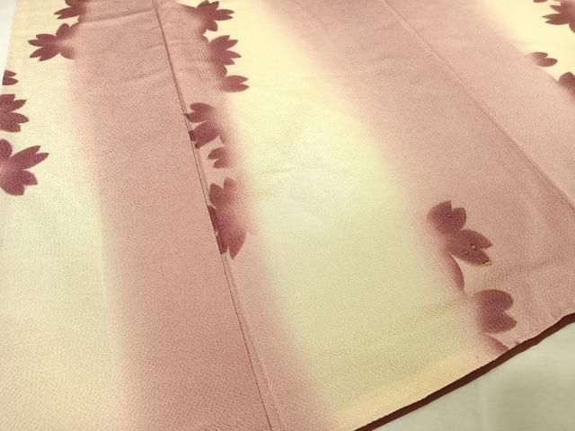 平和屋着物▽上質な小紋　単衣　舞花文　金彩　正絹　逸品　AABC3763fy 平和屋着物□上質な小紋 刺繍 舞花文 正絹 逸品 AAAX2582ph