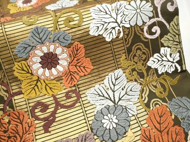 平和屋着物○六通柄袋帯 唐織 能衣典雅錦 金糸 正絹 逸品
