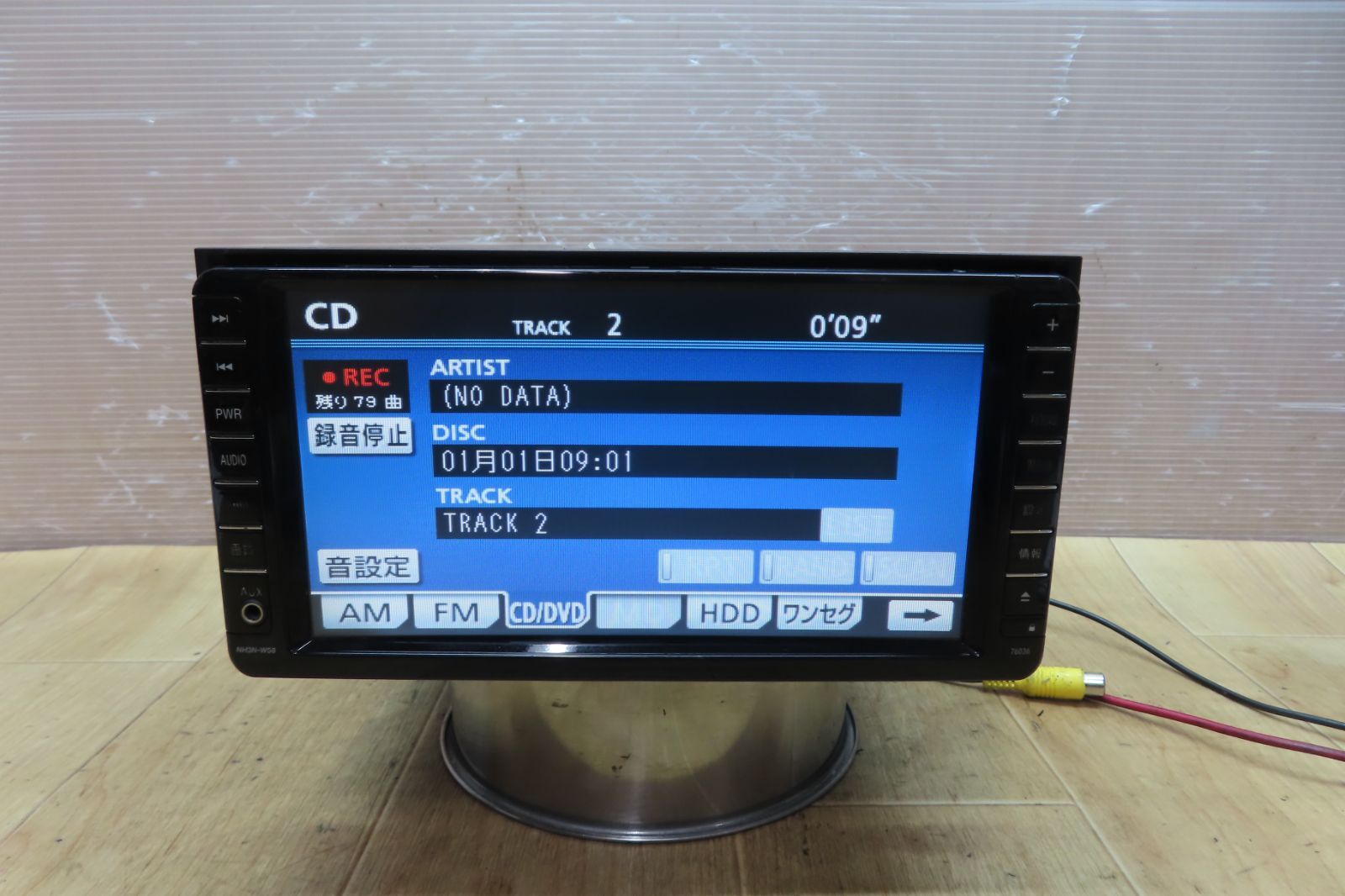 タッチパネル正常 動作保証付★A1668/トヨタ純正 NH3N-W58 SDナビ 地図2008年 地デジTVワンセグ Bluetooth内蔵 ...