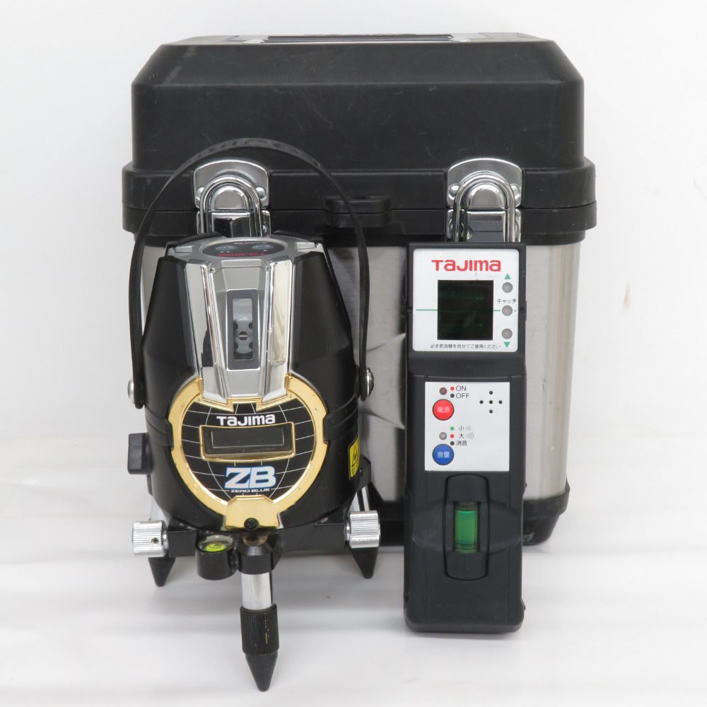TAJIMA タジマ TJMデザイン レーザー墨出器 ブルーグリーンレーザー 縦・横・地墨 乾電池タイプ 受光器・ケース付 ZEROB-TYZ 中古 - メルカリ