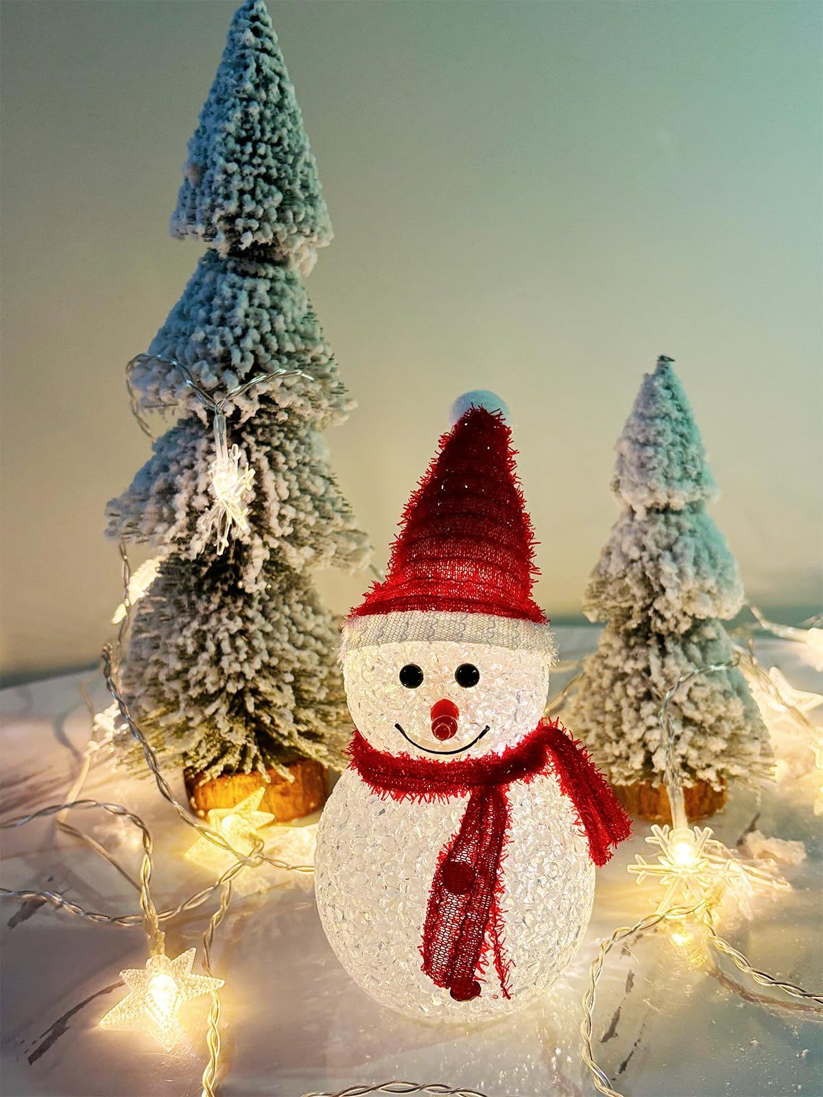 【数量限定】飾り 玄関 部屋 (赤い) 雰囲気作り 卓上置物 クリスマス飾り クリスマス装飾ライト ランタン ランタン クリスマス キャンドルライト LED 置物ライト 卓上 雪だるまライト ...