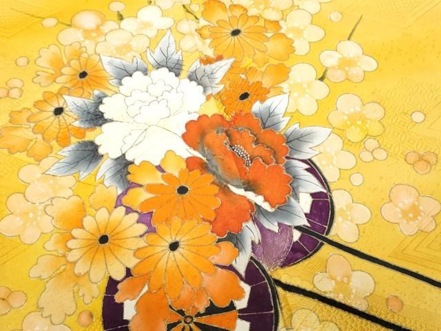 平和屋着物□訪問着 草花文 金彩 正絹 逸品 DAAS9404ma