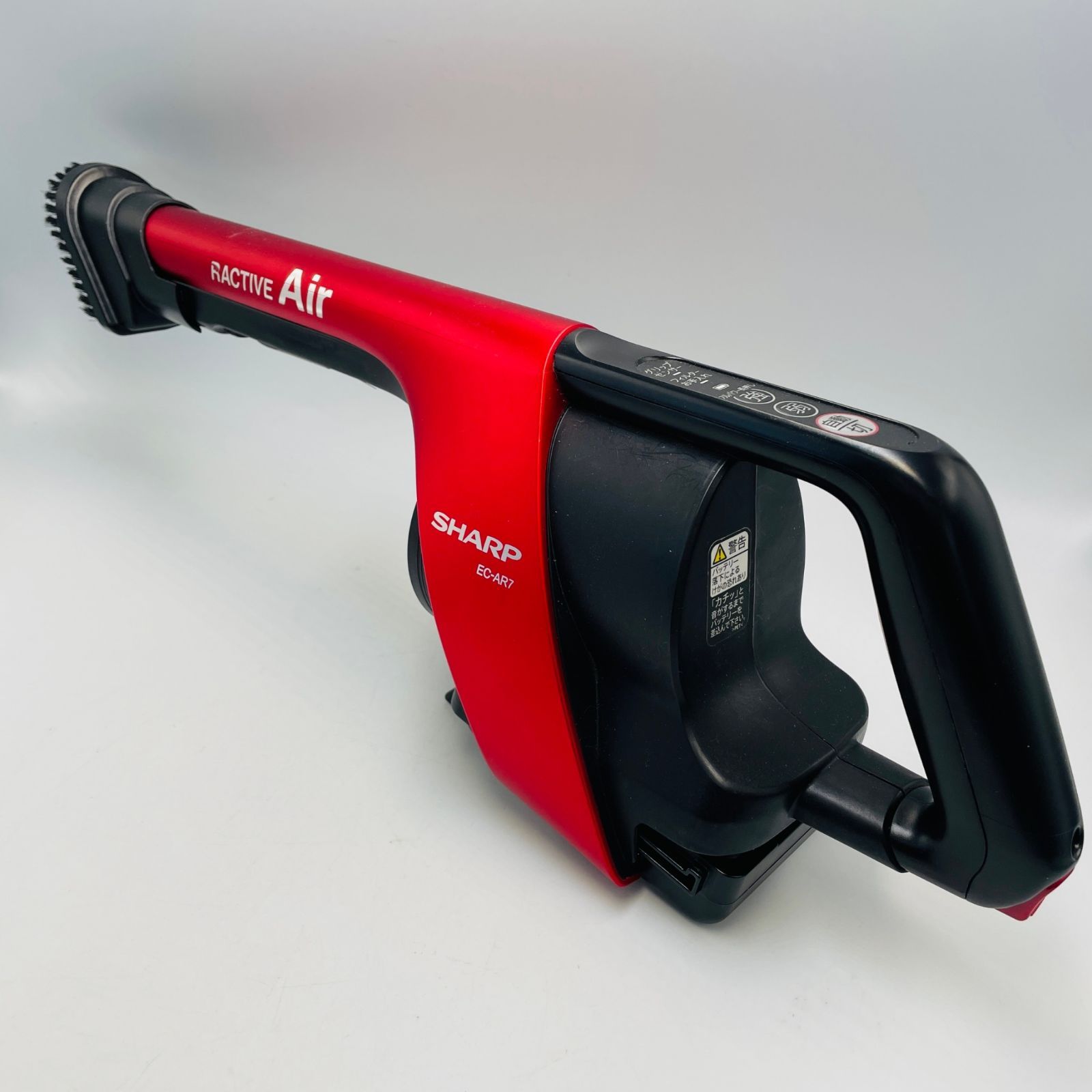 【動作テスト:標準モード64分稼働】 SHARP（型番：EC-AR7-P）（製造年度：2022） 本体のみ 掃除機 シャープ スティック サイクロン コードレス 中古 （色：赤 レッド 黒 ...
