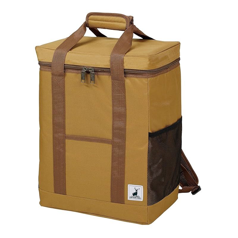 キャプテンスタッグ(CAPTAIN STAG) 保冷バッグ クーラーバッグ スクエア リュック型 クーラーバッグ ブラウンダック UE-621 使用サイズ:幅34×奥行23×高さ45cm - メルカリ