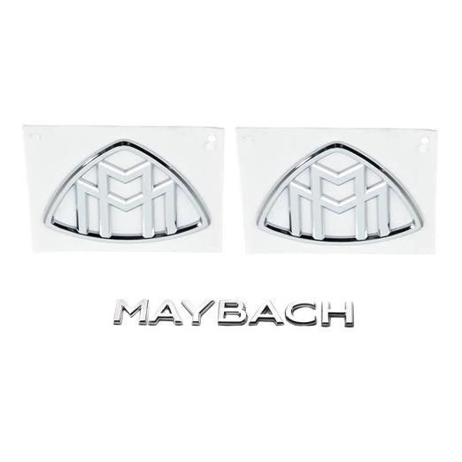 正規純正品 Mercedes-Benz ベンツ マイバッハ リア エンブレム + リヤ ピラー エンブレム MAYBACH W222 X222 ...