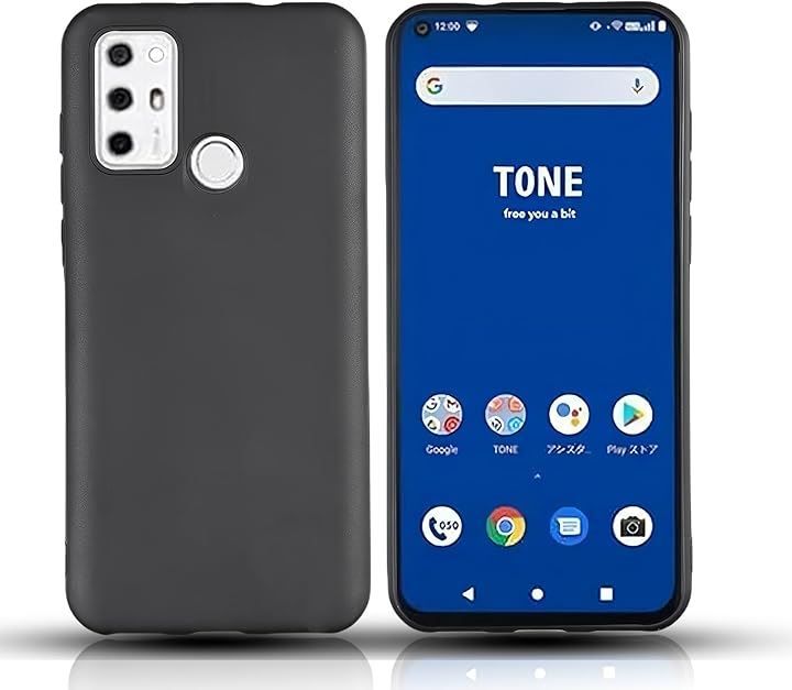 JACRON Tone E21ケース マットブラック携帯便利 ストラップホール付きTone E21対応 カバー 超薄型 軽量 擦り傷防止 落下防止 滑り止め TPUケース 指紋防止 ワイヤレス ...