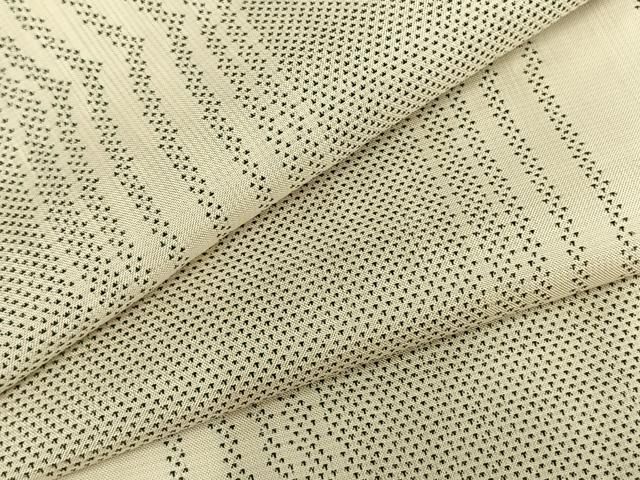 平和屋着物●本場大島紬　白大島　一元7マルキ　麻の葉文様　正絹　逸品　AABA3289ck 平和屋着物○本場大島紬 白大島 一元7マルキ 麻の葉文様 正絹 逸品