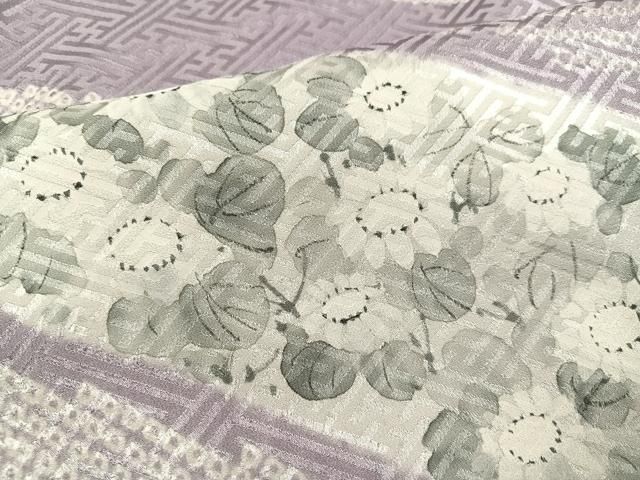 平和屋着物○訪問着 手描き 絞り 草花文 正絹 逸品 未使用 AAAZ2362ph 平和