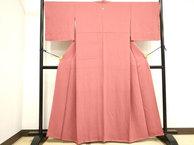 平和屋着物＊夏物 色無地 絽 真朱色 正絹 逸品 未使用 DAAS1846ud