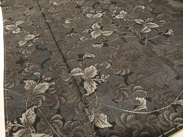 平和屋着物○本場大島紬 カタス7マルキ 枝花文 正絹 逸品 未使用