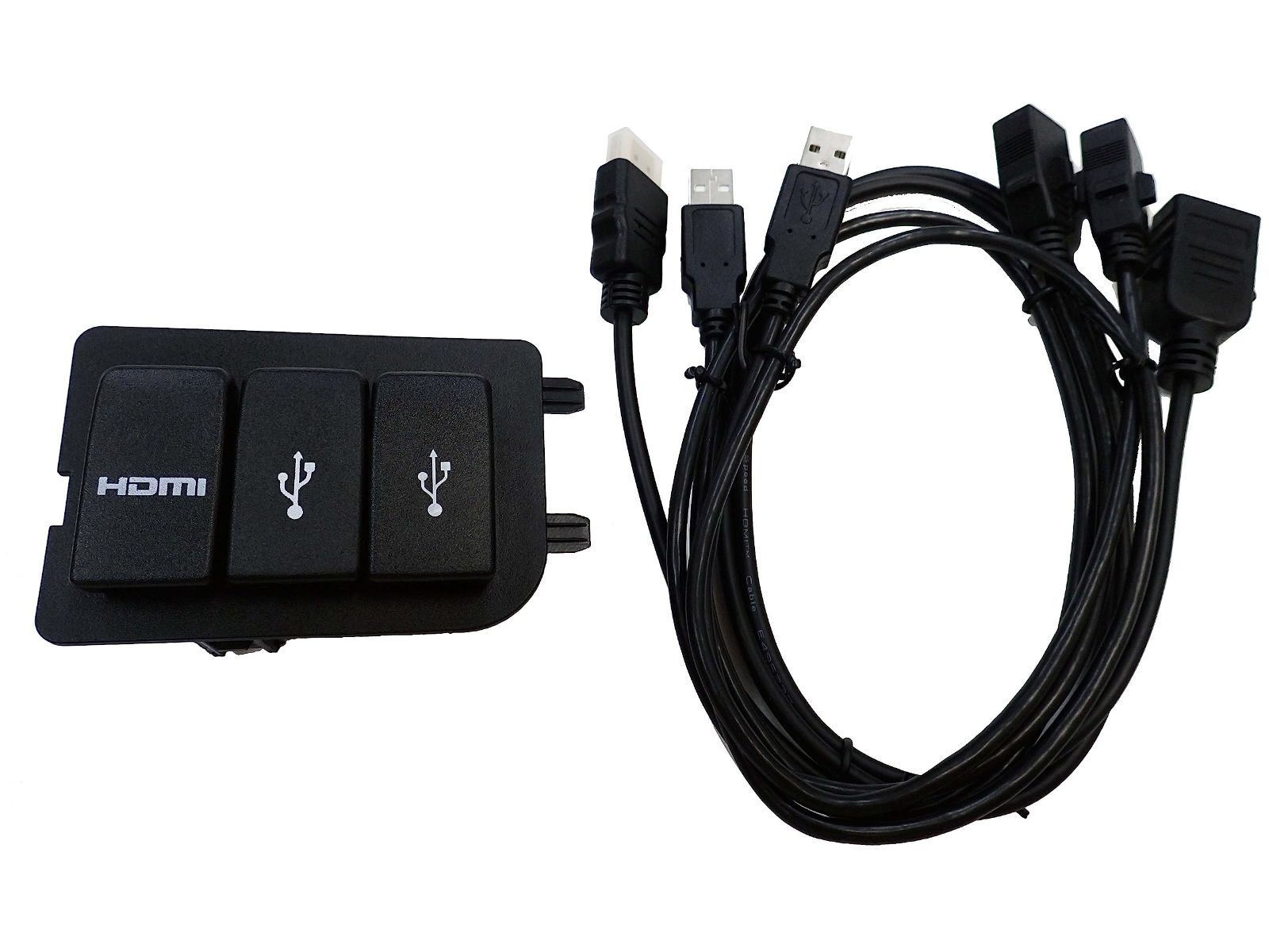 ホンダ N-BOX JF3 JF4 用 純正&社外ナビ USB&HDMI用 ソケット&ブラックパネル&ケーブルSET HONDA用 NBOX カーナビとミラーリング HDMI USBポート ...