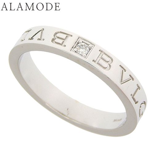 BVLGARI(ブルガリ) ビー・ゼロワン ダイヤモンド ダブルロゴリング 339992 K18 ホワイトゴールド WG 指輪 ジュエリー ...