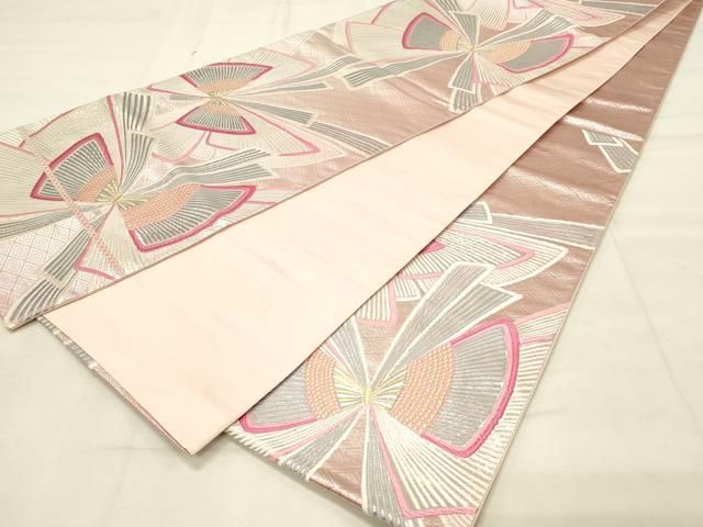 平和屋着物◎六通柄袋帯 唐織 舞蝶文 金銀糸 正絹 逸品 DAAU4787qp