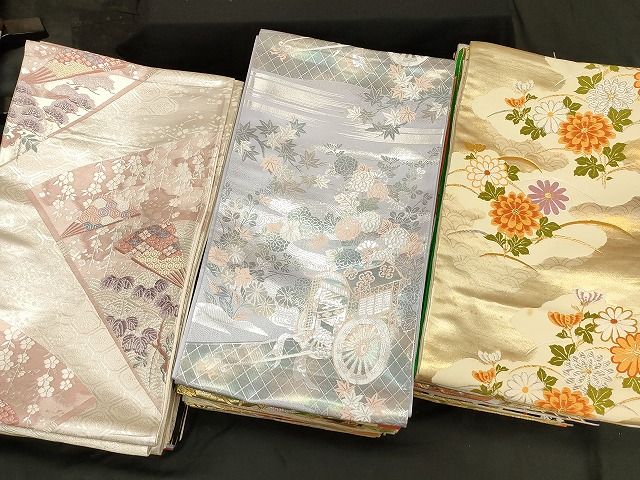 平和屋本店□袋帯 西陣 まとめて100点 鳳凰 向かい鶴 鳥 蝶 更紗 花柄