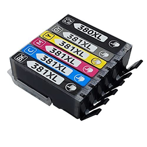 【特価商品】【Owlink製】BCI-380XL(BK/ブラック) BCI-381XL(BK/C/M/Y/GY)-6色セット Canon用 キャノン 互換インク 大容量 インクカートリッジ ...
