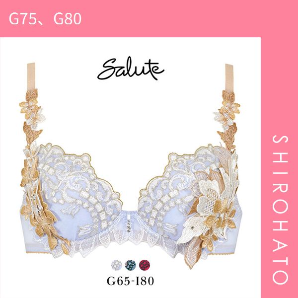 29％OFF【SHIROHATO公式】【正規品・新品】ワコール Wacoal サルート Salute 24SS先行 02G BTJ402 P-UP ブラジャー GHI プッシュアップ 単品 ...