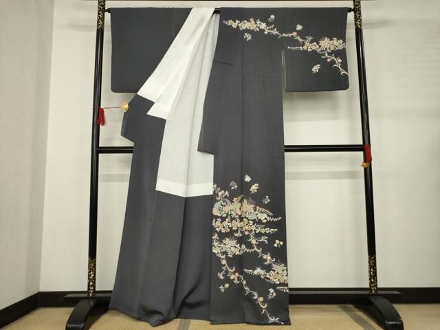 平和屋着物○訪問着 友禅 更紗花文 金彩 正絹 逸品 AABB5443ck - メルカリ