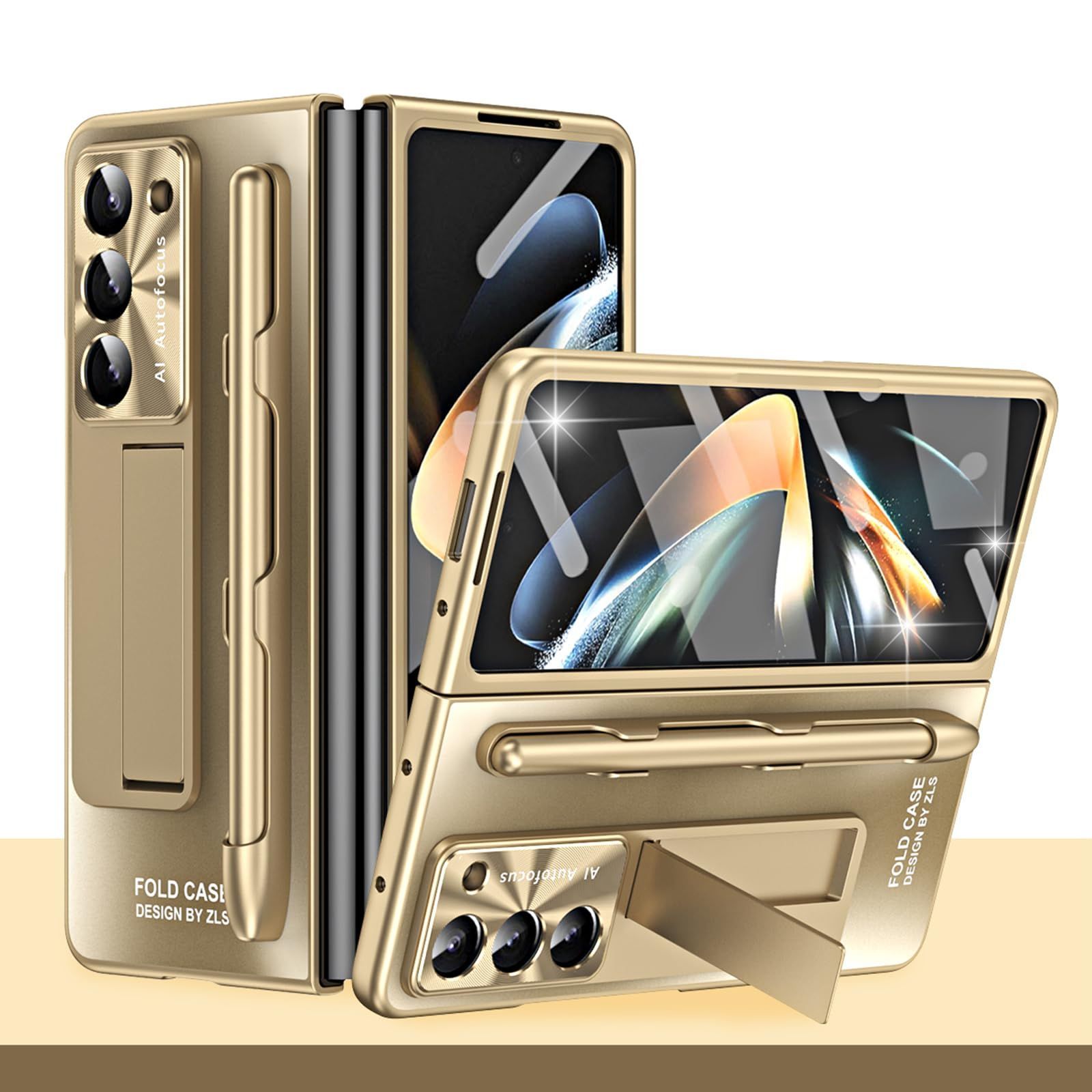 【Sペン収納】 Galaxy Z Fold5ケース SC-55D/SCG22 カバー フォールド5 ガラスフィルム＋ケース 一体型 レンズ保護カバー Samsung Galaxy Z ...