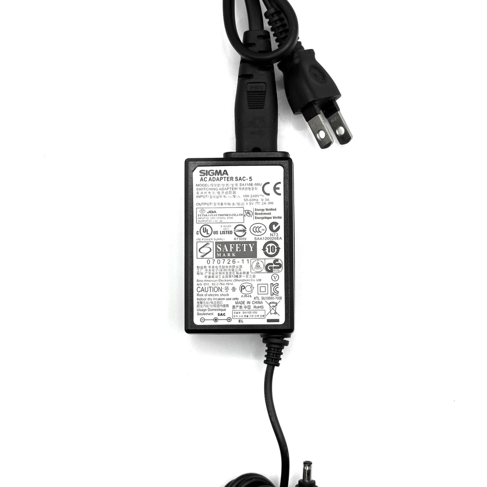 SIGMA SAC-5 AC Adapter シグマ ACアダプター アダプタ 電源アダプター 純正 純正品 DP1 DP2 DP3 デジカメ デジタルカメラ カメラ 6122-2103 - メルカリ
