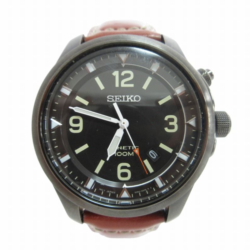 セイコー SEIKO 5M82-0AP0 KINETIC 100M キネティック 腕時計 アナログウォッチ オートクオーツ 自動巻き ...