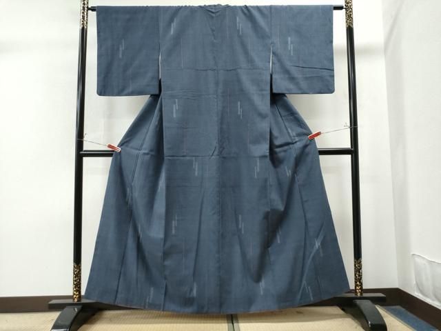 平和屋着物▽結城紬 単衣 草花文 正絹 逸品 AAAW1523fy