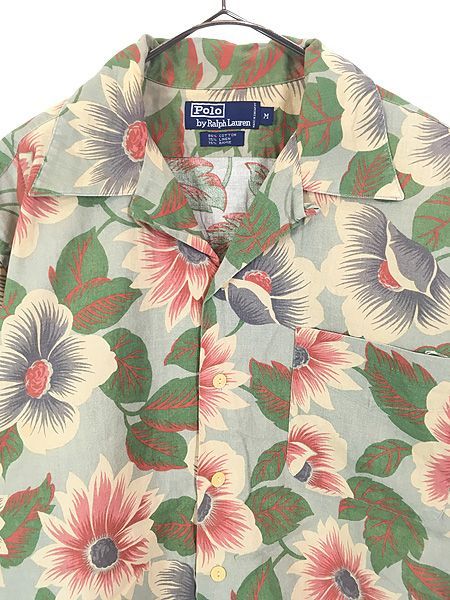古着 Polo Ralph Lauren ボタニカル フラワー アート コットン リネン