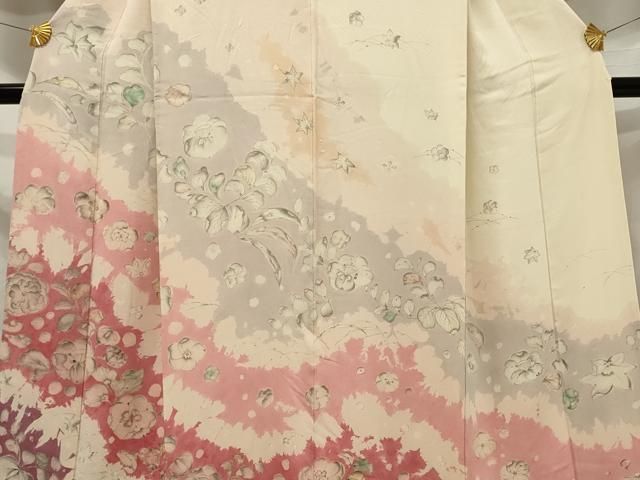 平和屋着物○長襦袢 袷 辻が花地紋 暈し染め 正絹 逸品 CAAW3866vf