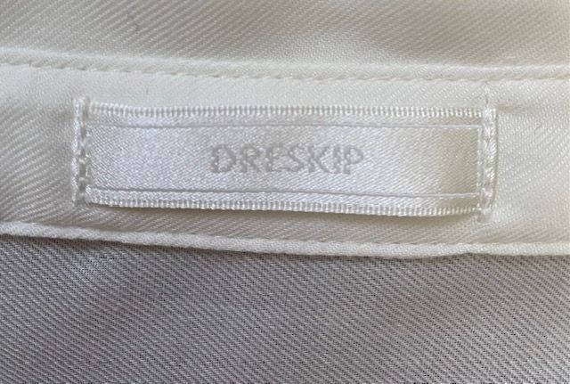 DRESKIP ドレスキップ トップス シャツ ブラウス レディース 長袖 ビジュー 薄手 透け感 オフィス ホワイト サイズ L (株)ワールド - メルカリ