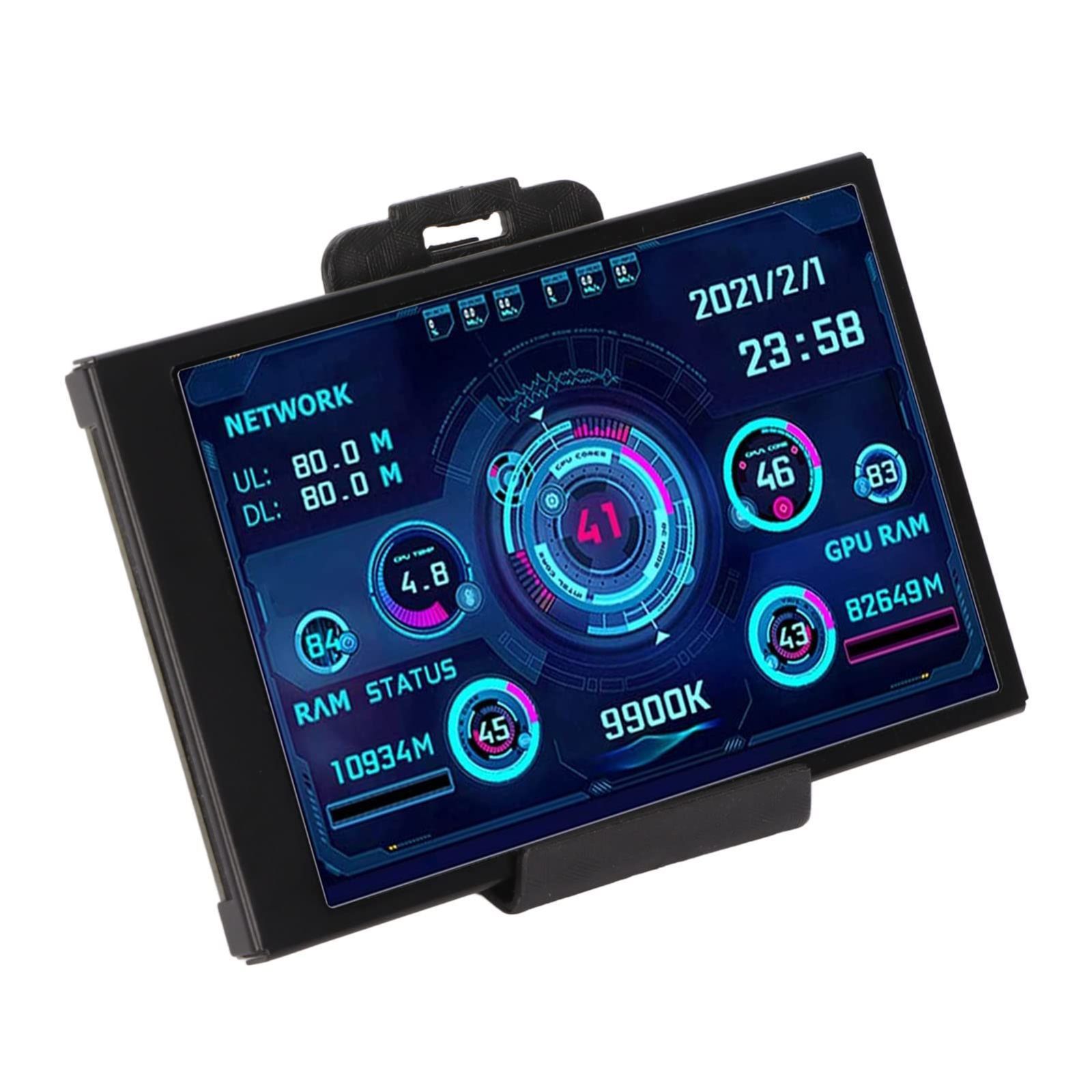 新品 Vbestlife 3.5インチIPSUSBミニスクリーン、AIDA64 PC CPU RAMデータ温度ディスプレイ、コンピューター ...