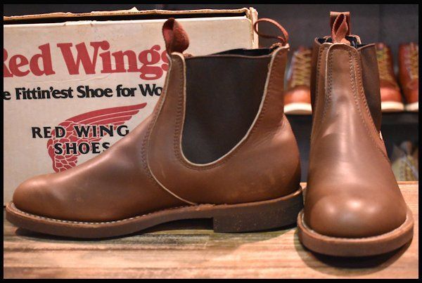 【8e 箱付 Dead 92年】レッドウィング 8191 チェルシー サイドゴア 茶 ブラウン ブーツ Redwing Hopesmore