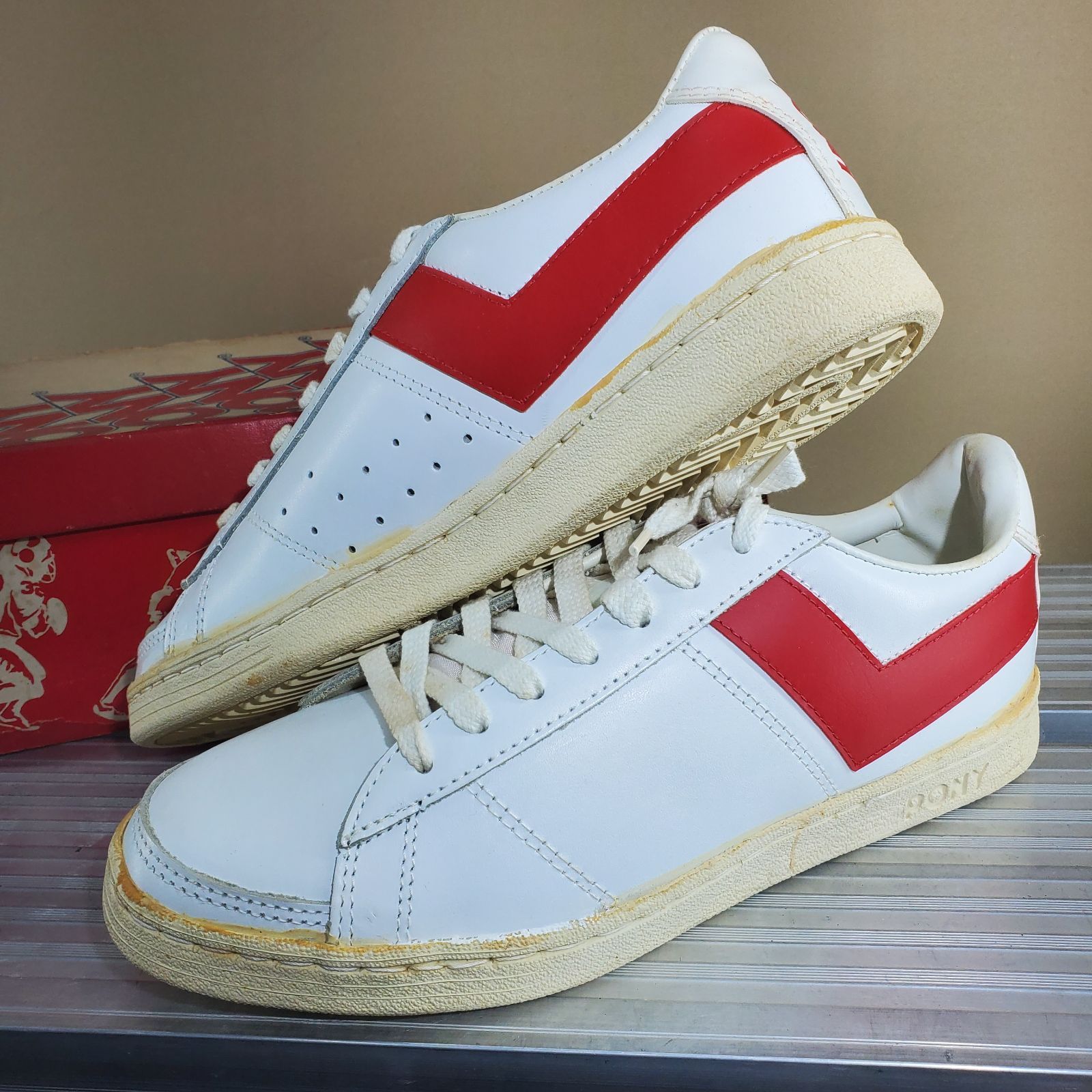 【NEW！】【80sデッドストック】PONY " GOLD LINE LOW 312 " US7.5箱付き - メルカリ