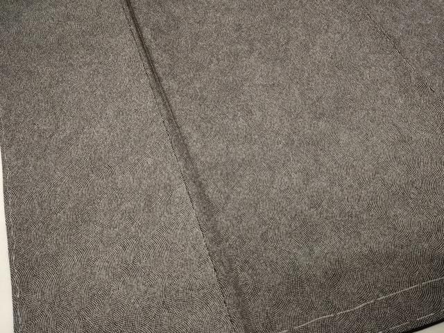 平和屋着物○伝統工芸士 金田今朝男 江戸小紋 極小鮫小紋柄 黒地 正絹