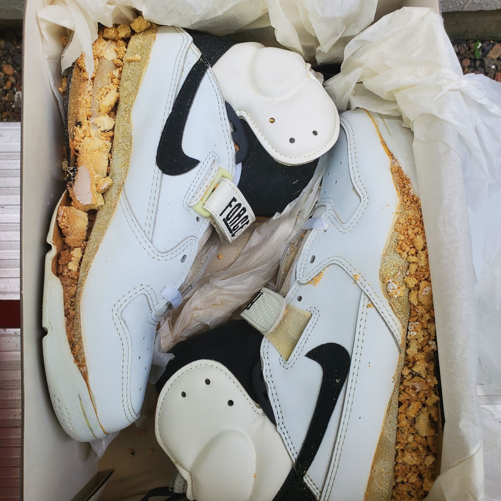 【オリジナルデッドストック！】1992 NIKE AIR BALLISTIC FORCE HIGH【130154-100】US7.5 箱付き ...