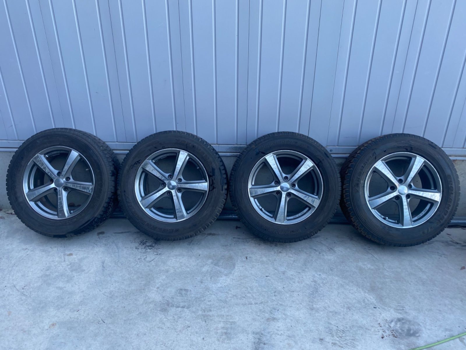 中古 RIVAZZA アルミホイール 17インチ ヨコハマ GEOLANDAR i/T G072 225 65 17 スタッドレス 4本 ...