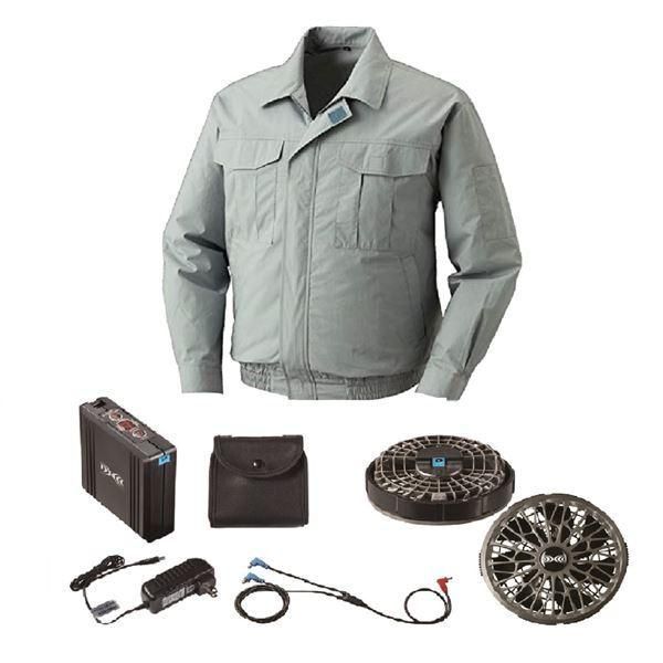 KU90550 空調服 R 綿薄手 FA01012K70 (ファンカラー：チャコールグレー)・CB01011・BT01412セット モスグリーン 4L - メルカリ