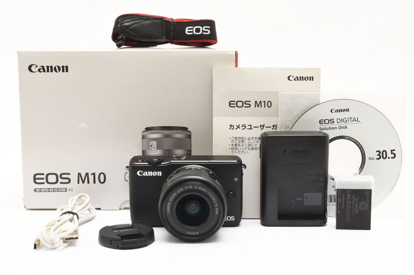 [完動美品] Canon EOS M10 15-45mm 1:3.5-6.3 IS STM ミラーレス 一眼レフ カメラ レンズ キット ...