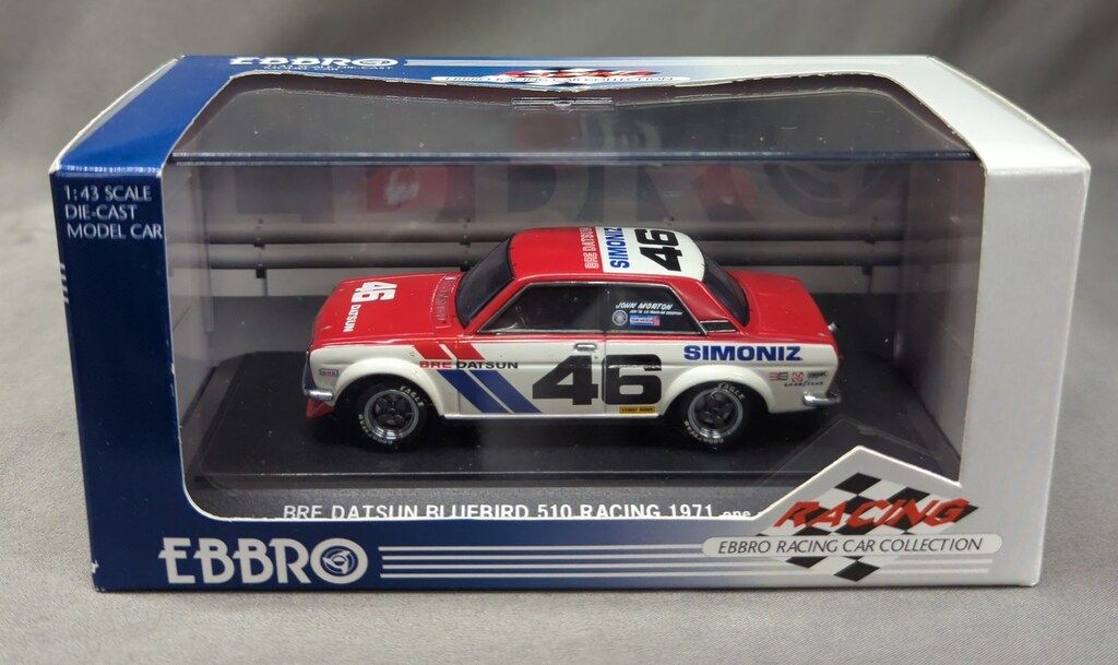 エムエムピー 1/43 EBBRO SCCA BRE DATSUN BLUEBIRD 510 RACING 1971 #46 566 - メルカリ